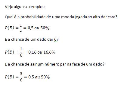 Fórmulas da probabilidade :: Lógica nos números